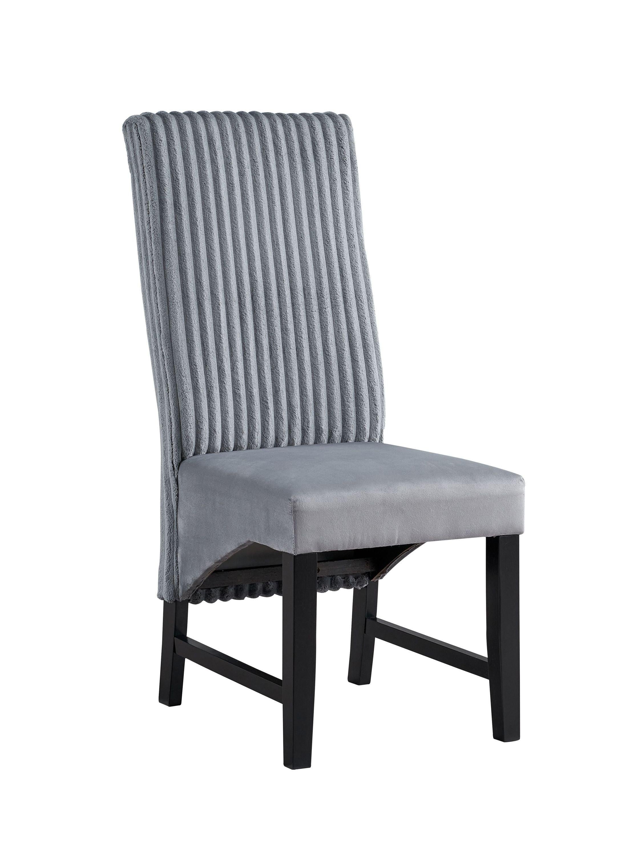Corduroy & Black Side Chair Set - Kini | Cozy Corduroy, Wood Frame ...